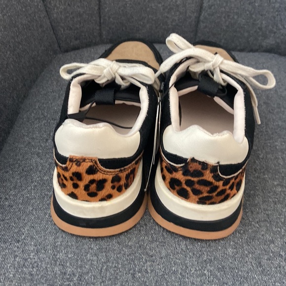 Zara | Shoes | Nwt Zara Genuine Suede Blacktan Leopard Print Accent ...